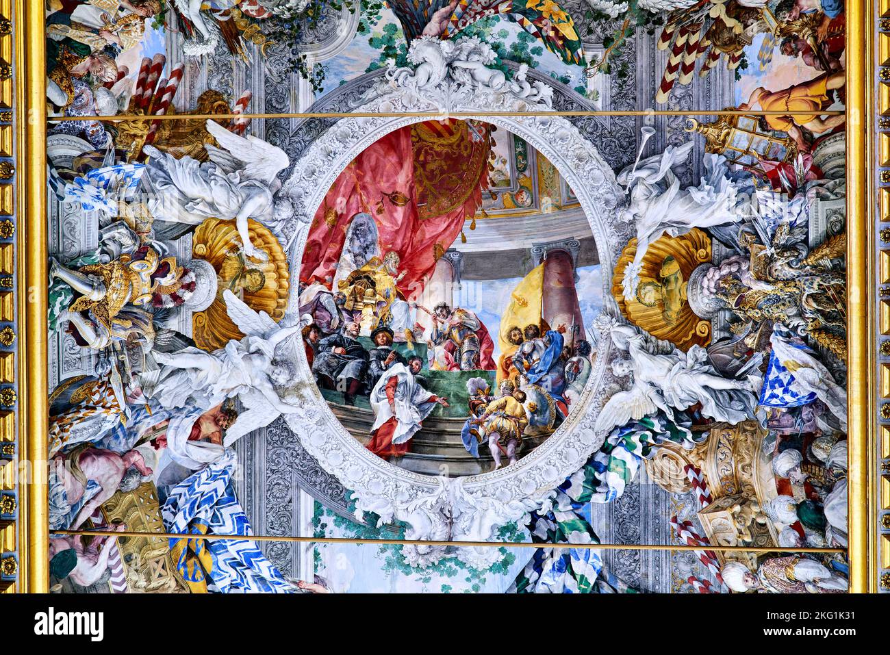 Rome Lazio Italy. Colonna Art Gallery in Palazzo Colonna. The frescoed ...