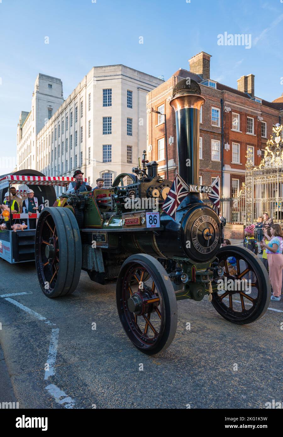Burrell steam traction engine taking part in the 2022 Lord Mayors Show ...