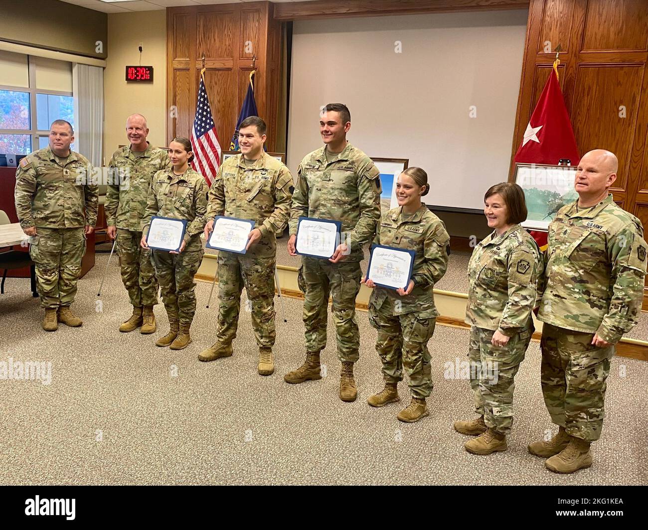 Senior leaders of the Pennsylvania National Guard pose for a photo with ...