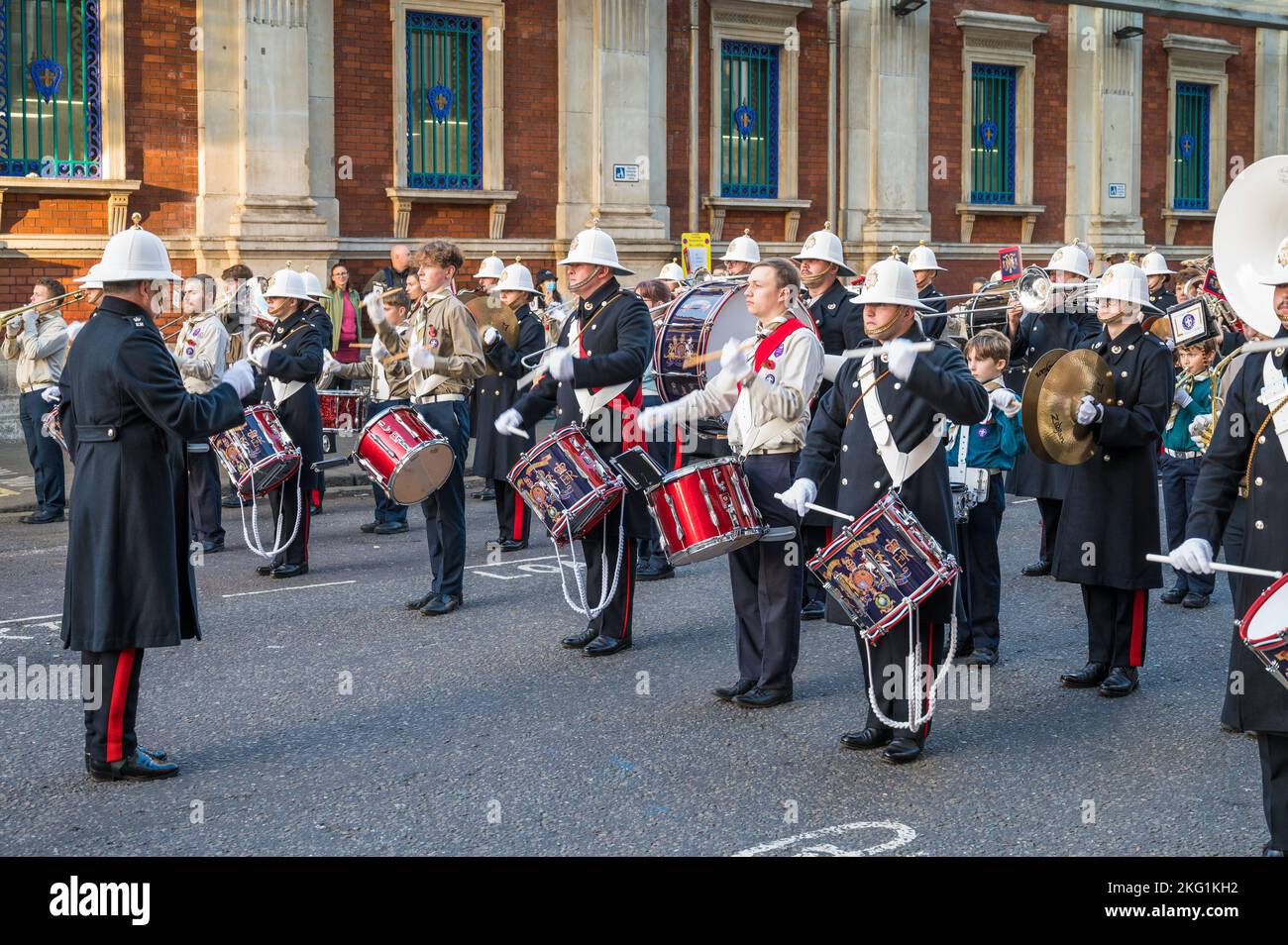 After the Lord Mayors Show, the Royal Marines band join with the 1st ...