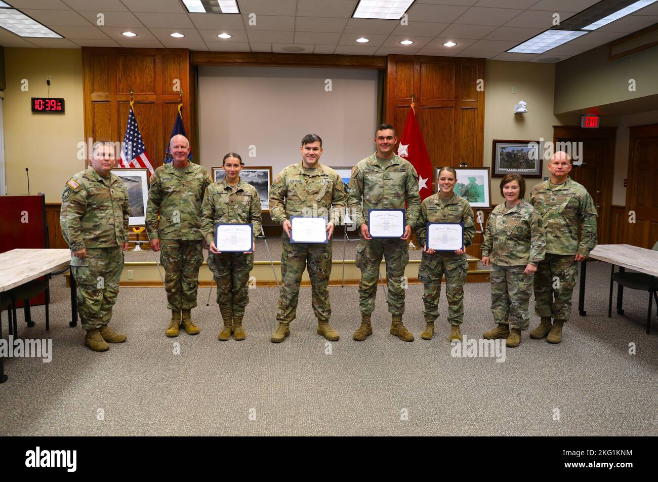 Senior leaders of the Pennsylvania National Guard pose for a photo with ...