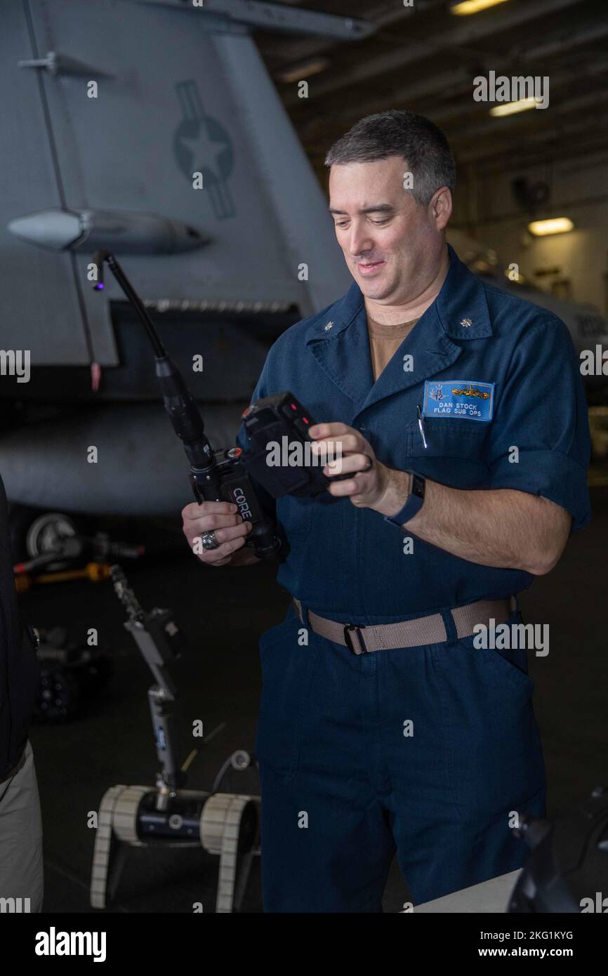 Cmdr. Dan Stock, assigned to Carrier Strike Group (CSG) 12, operates ...