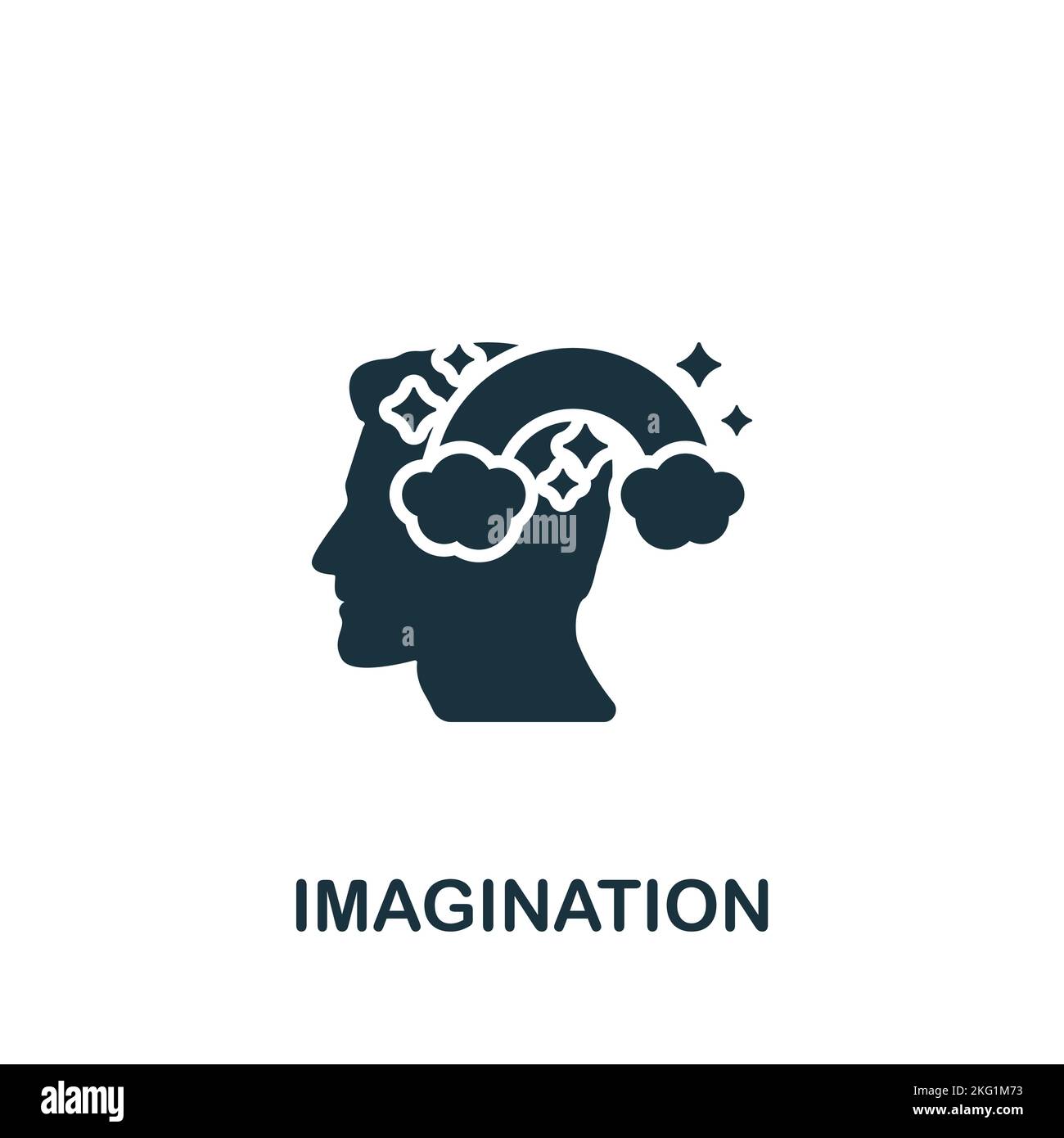 Imagination icon. Monochrome simple Project Planning icon for templates ...