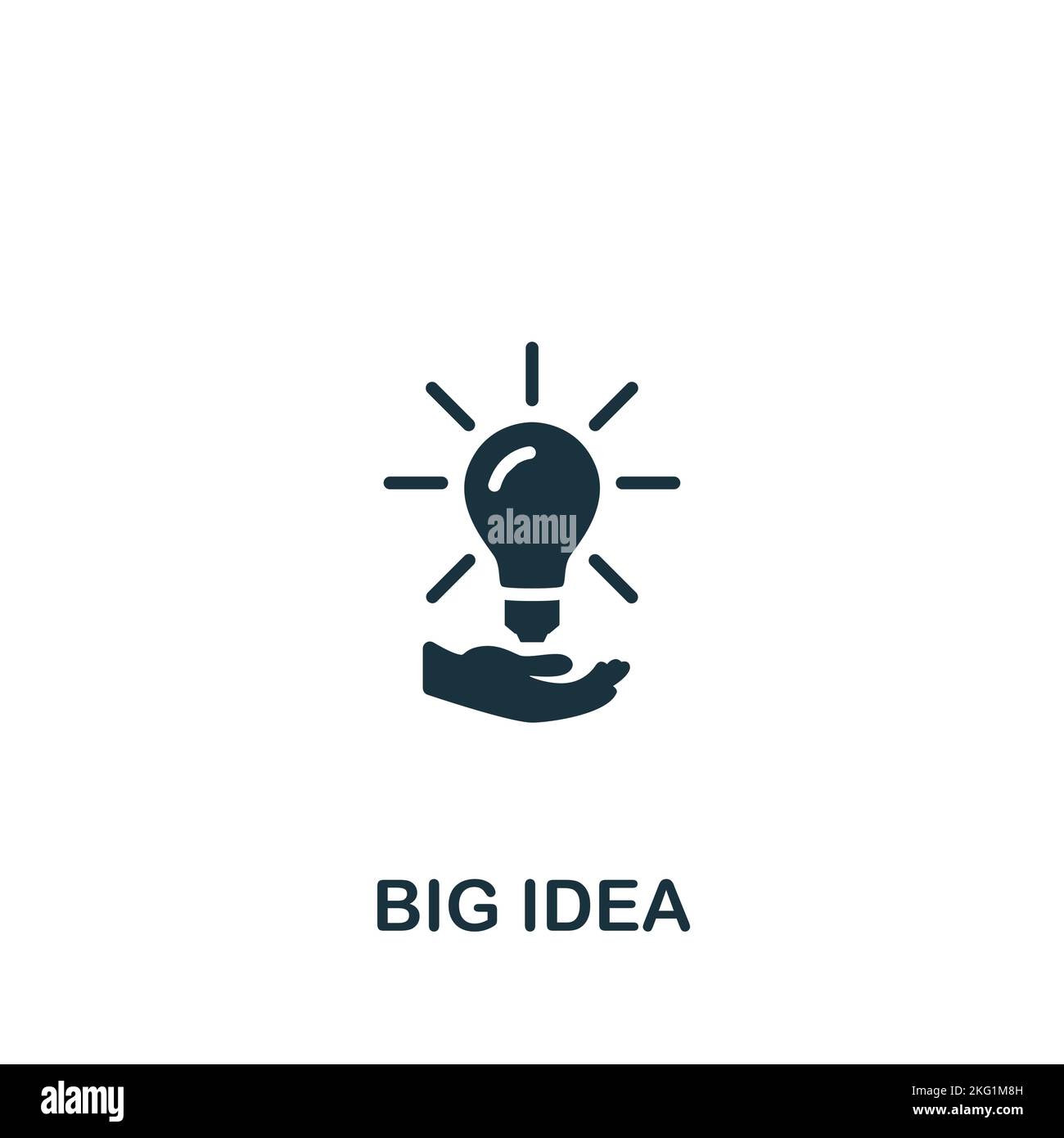 Big Idea icon. Monochrome simple Project Planning icon for templates ...