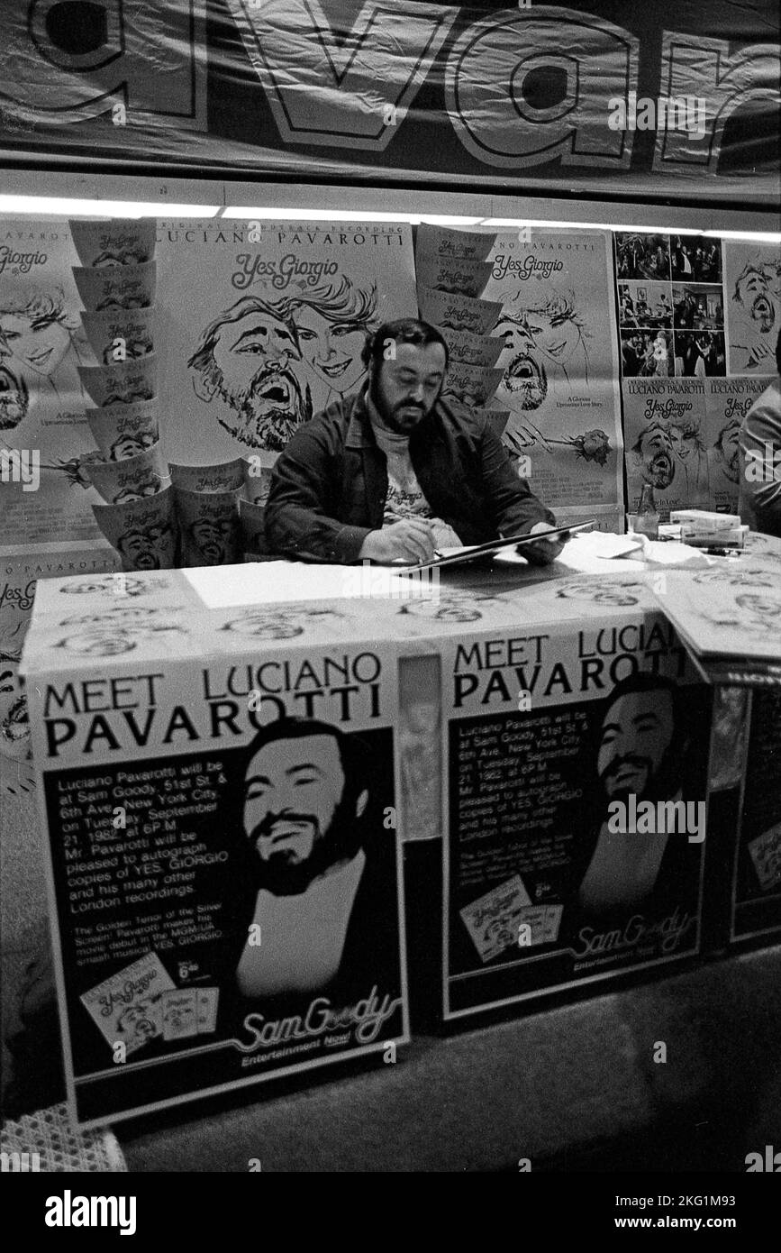 Luciano Pavarotti, Italian tenor, during the launching of his 1982 film ...