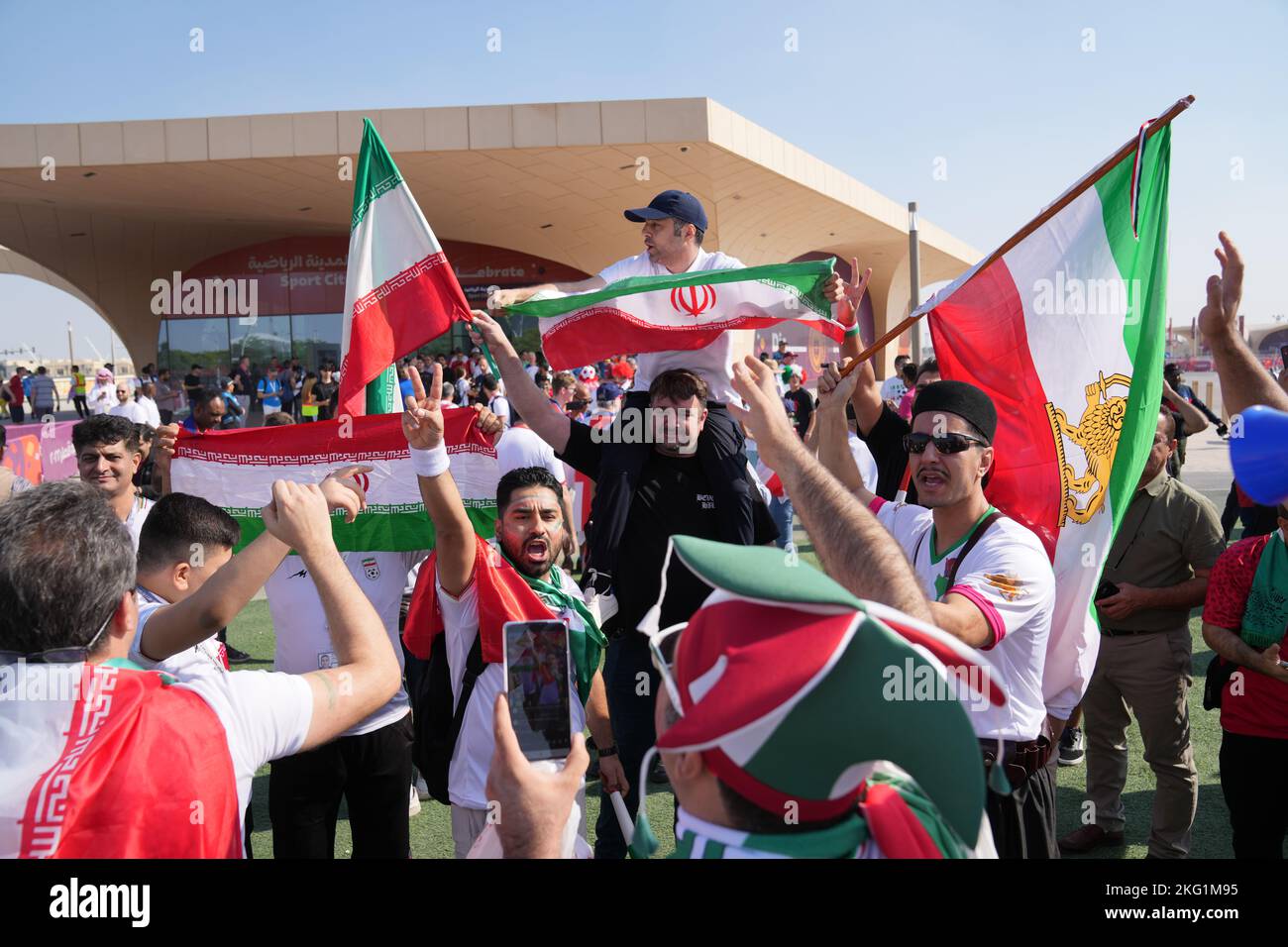Iran fan's in Qatar, during the FIFA World Cup 2022. Picture date ...