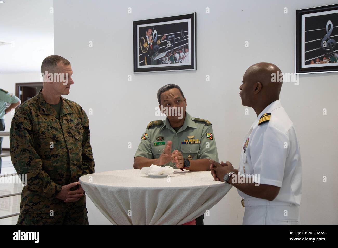 U.S. Marine Corps Col. Thomas Siverts, left, commanding officer, 11th ...