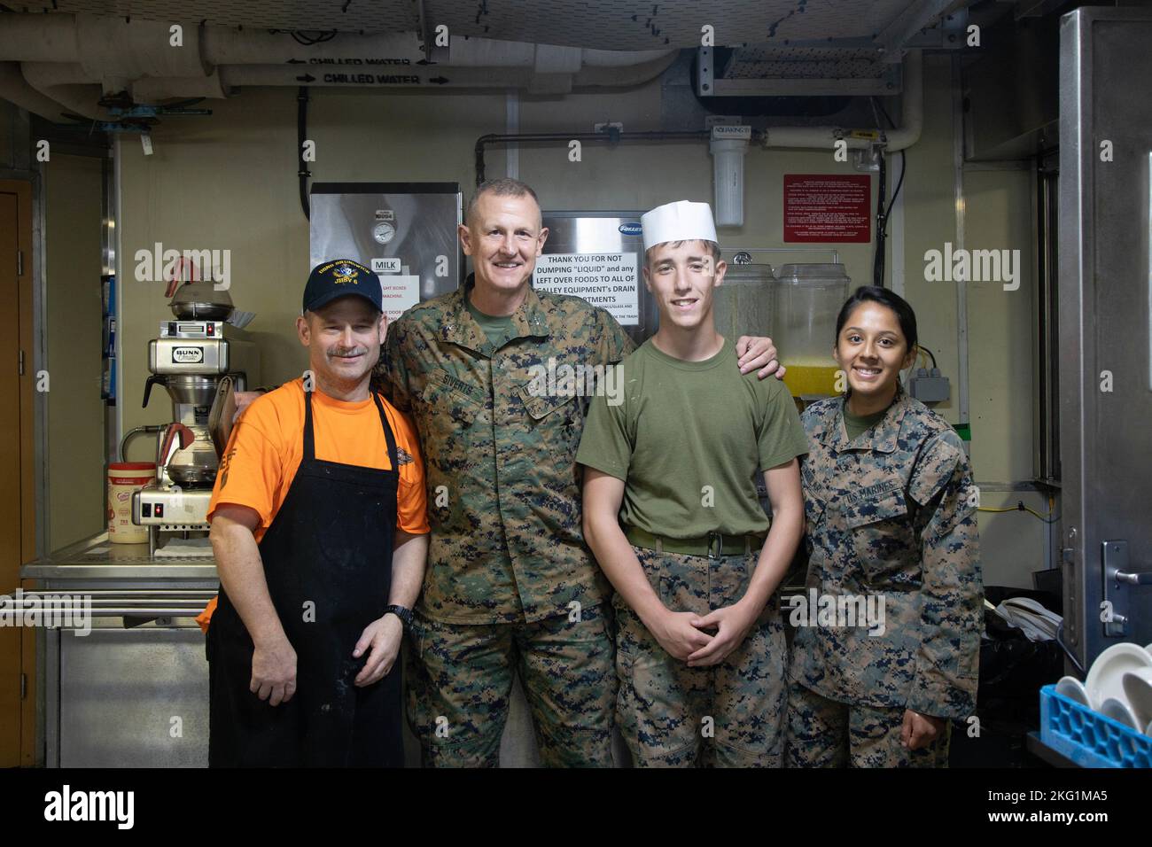 U.S. Marine Corps Col. Thomas Siverts, second from left, commanding ...