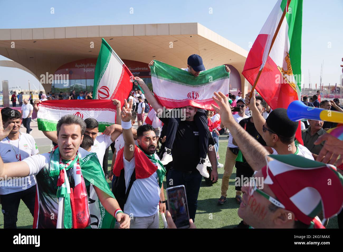 Iran fan's in Qatar, during the FIFA World Cup 2022. Picture date ...