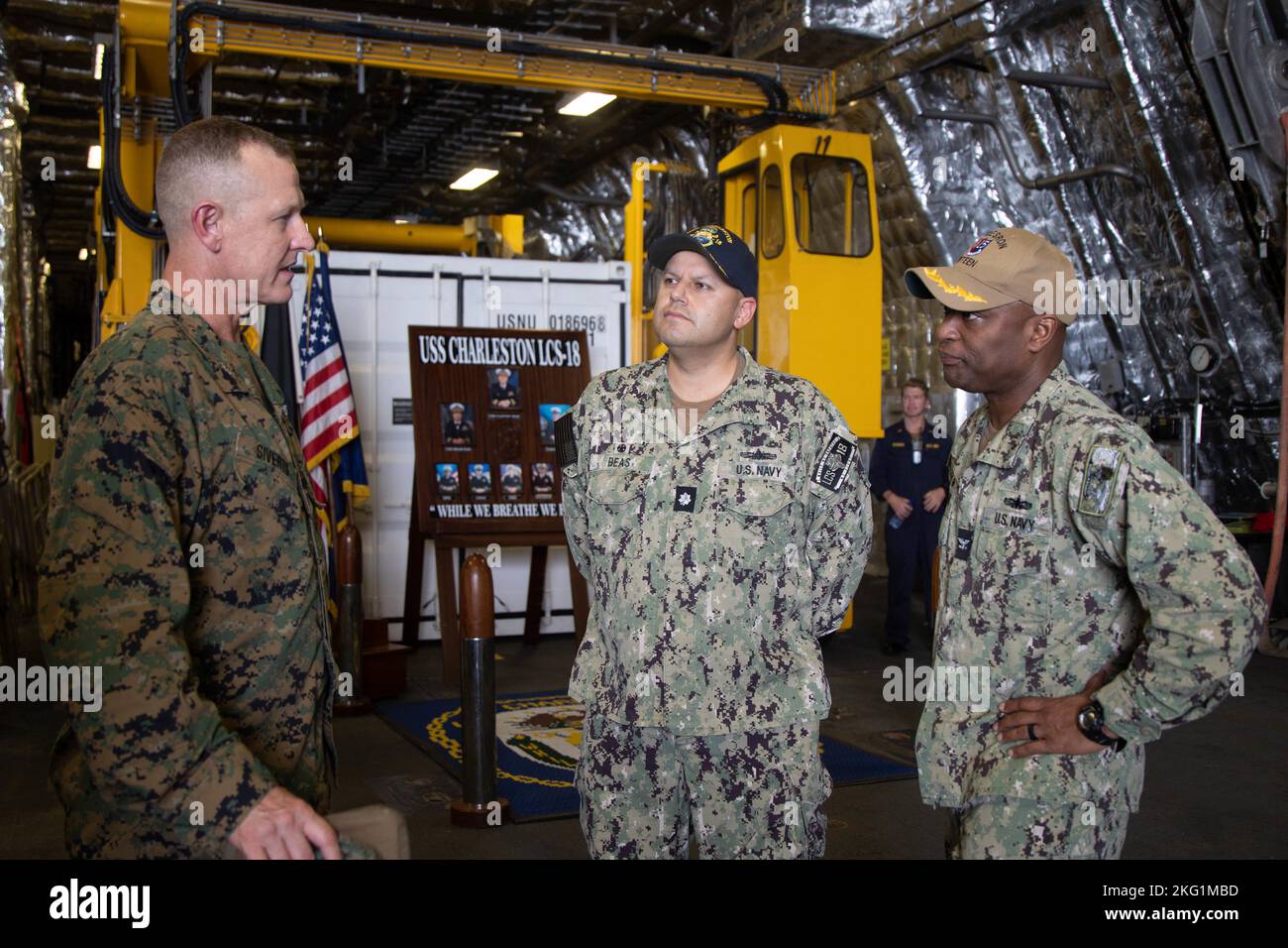U.S. Marine Corps Col. Thomas Siverts, left, commanding officer, 11th ...