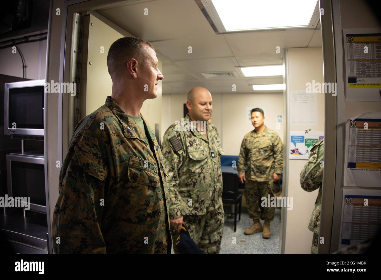 U.S. Marine Corps Col. Thomas Siverts, left, commanding officer, 11th ...