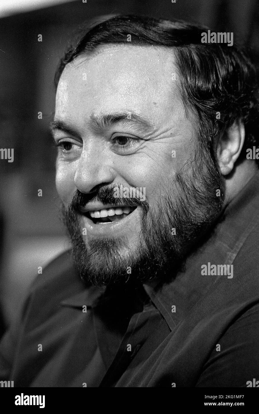 Luciano Pavarotti, Italian tenor, during the launching of his 1982 film ...