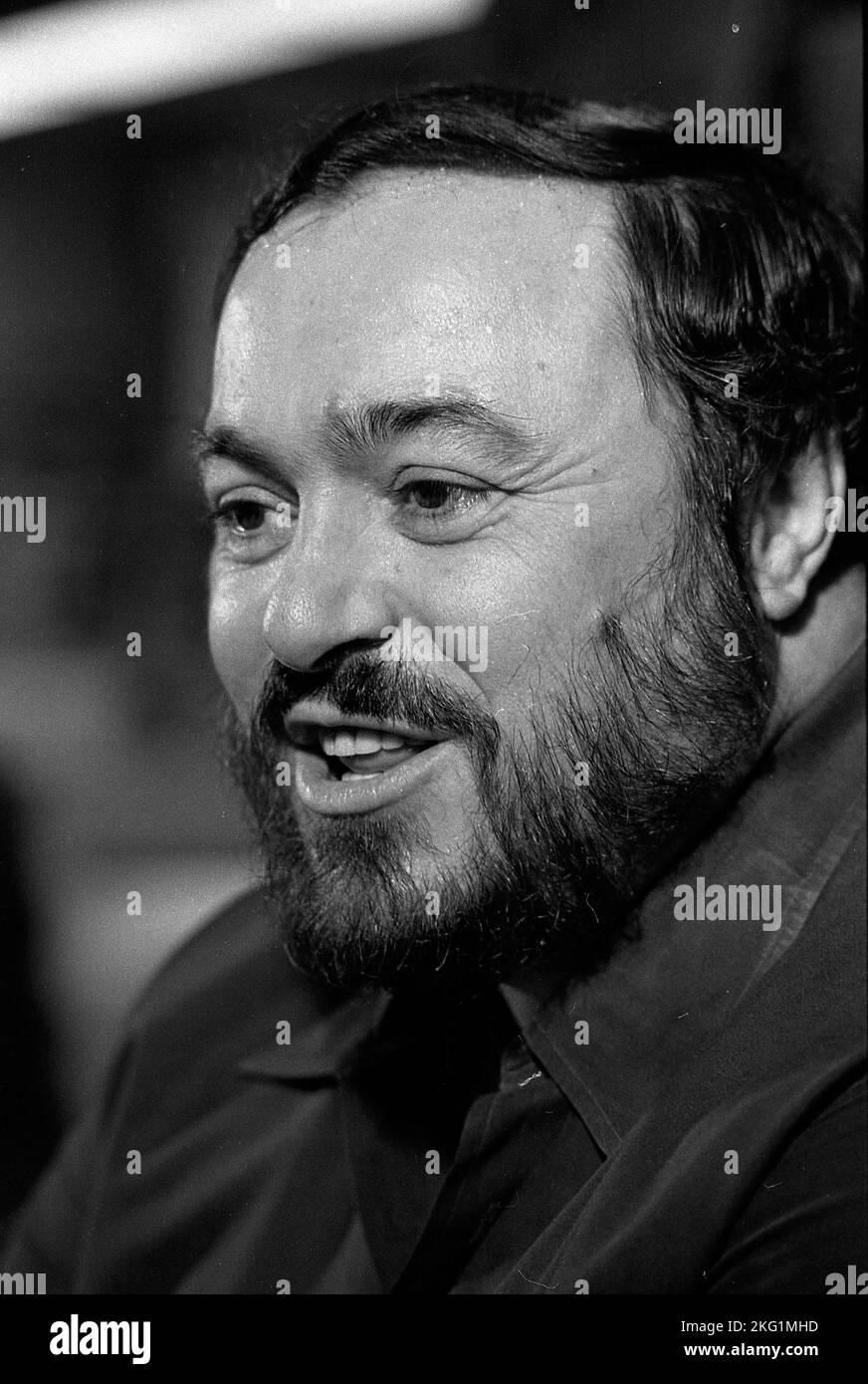Luciano Pavarotti, Italian tenor, during the launching of his 1982 film ...