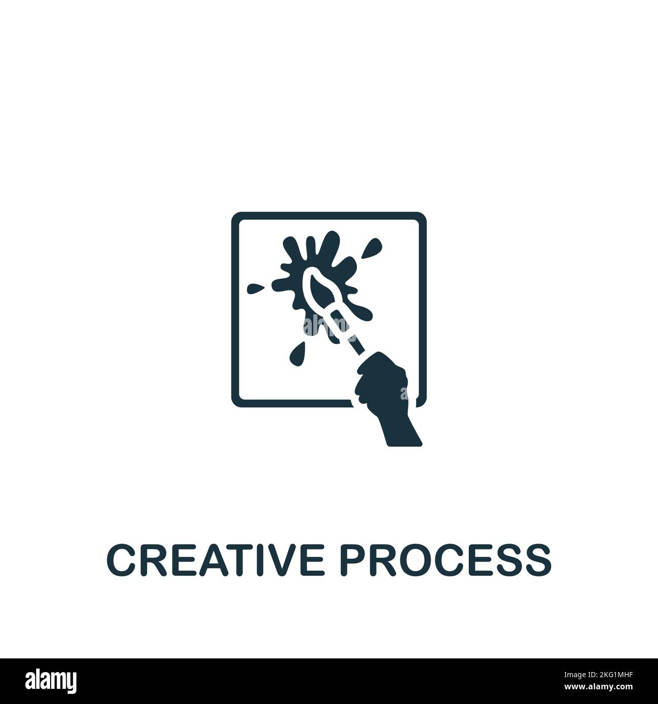 Creative Process icon. Monochrome simple Project Planning icon for ...