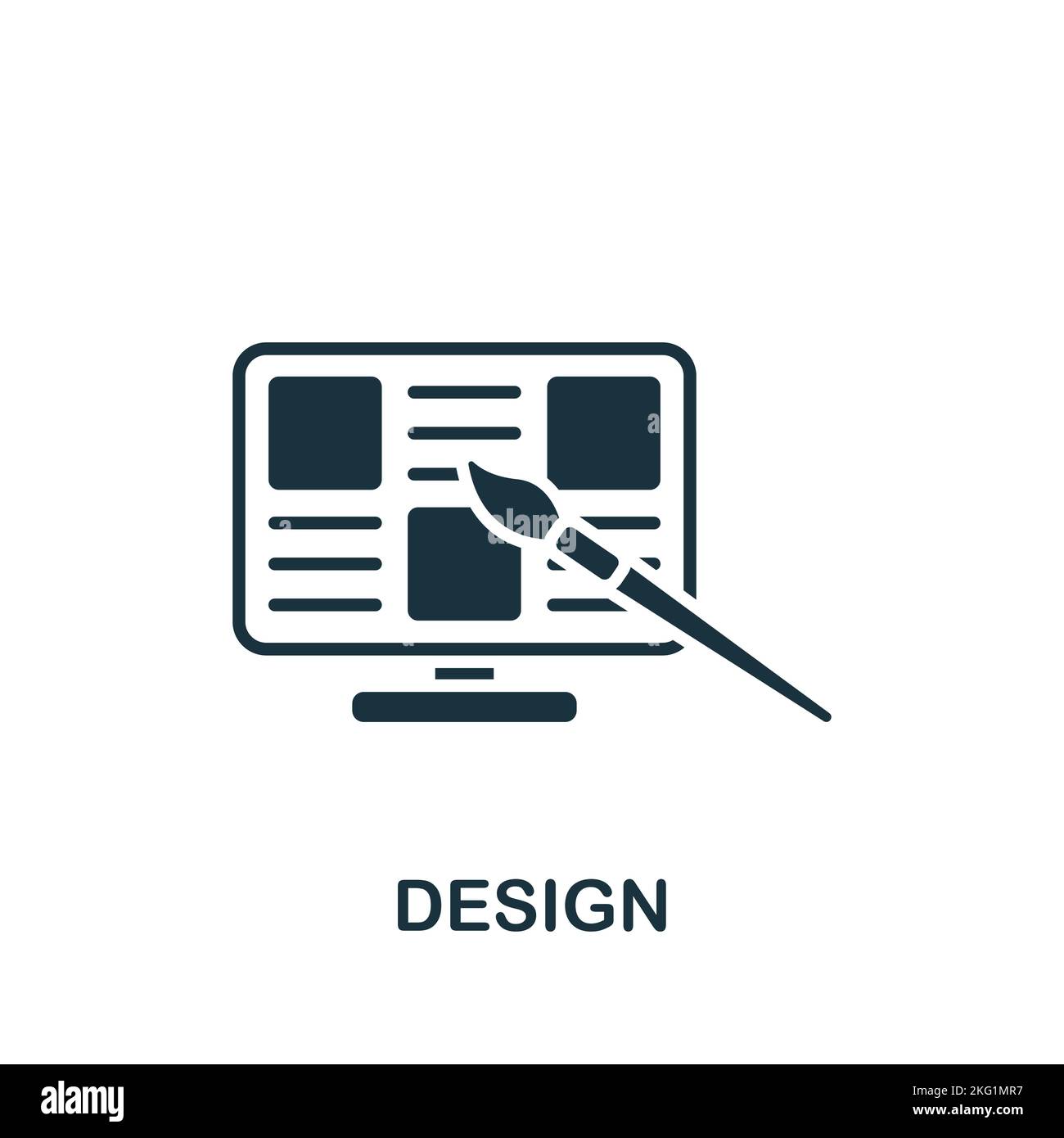 Design icon. Monochrome simple Project Planning icon for templates, web ...