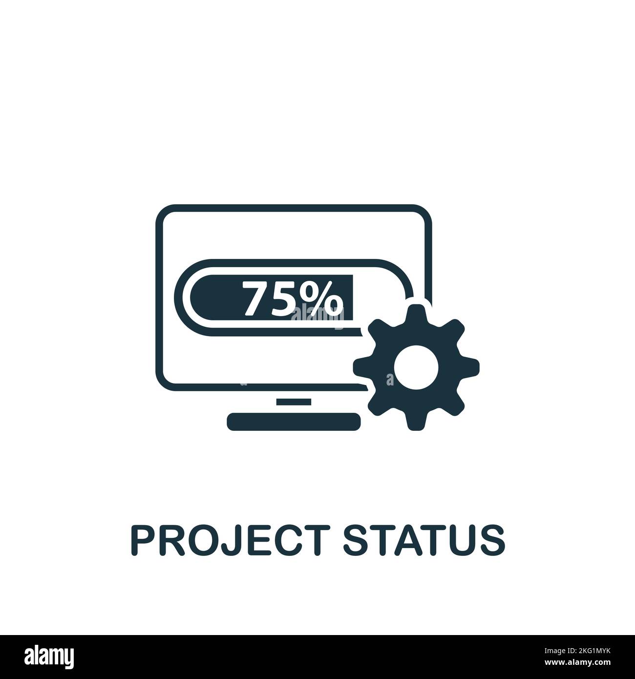 Project Status icon. Monochrome simple Project Planning icon for ...