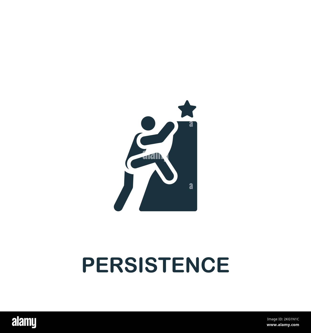 Persistence icon. Monochrome simple Project Planning icon for templates ...