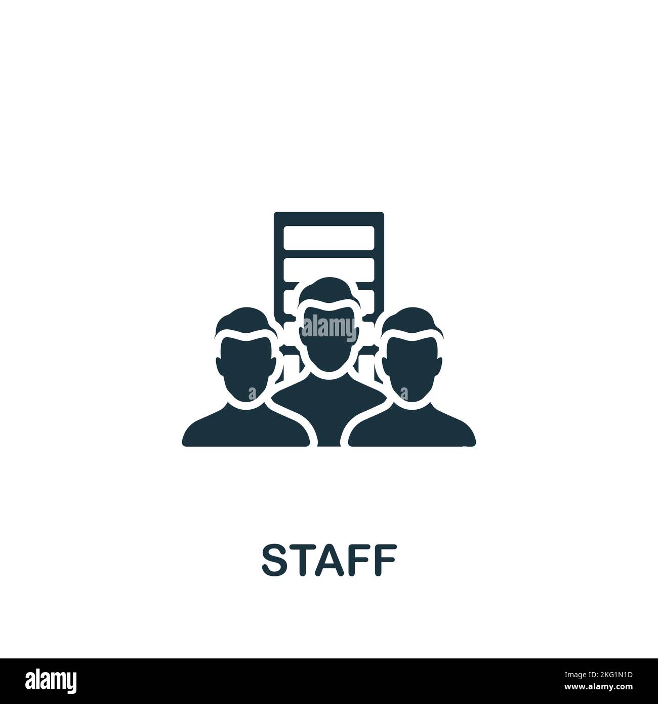 Staff icon. Monochrome simple Recruitment icon for templates, web ...