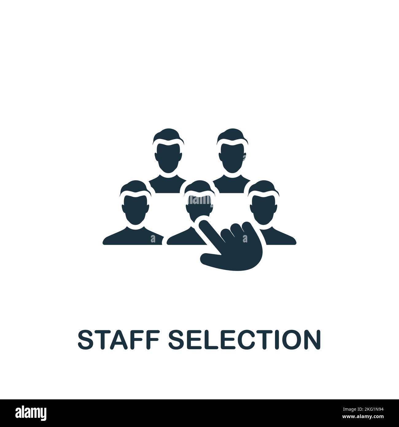 Staff Selection icon. Monochrome simple Recruitment icon for templates ...