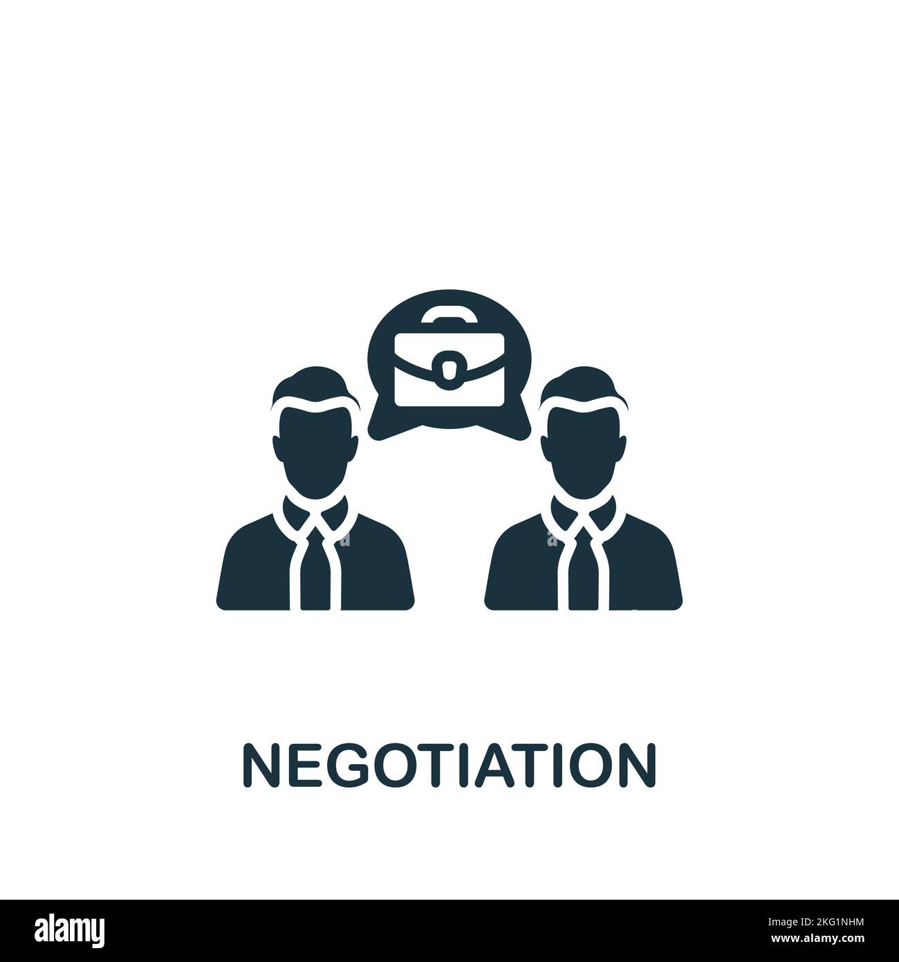 Negotiation icon. Monochrome simple Recruitment icon for templates, web ...