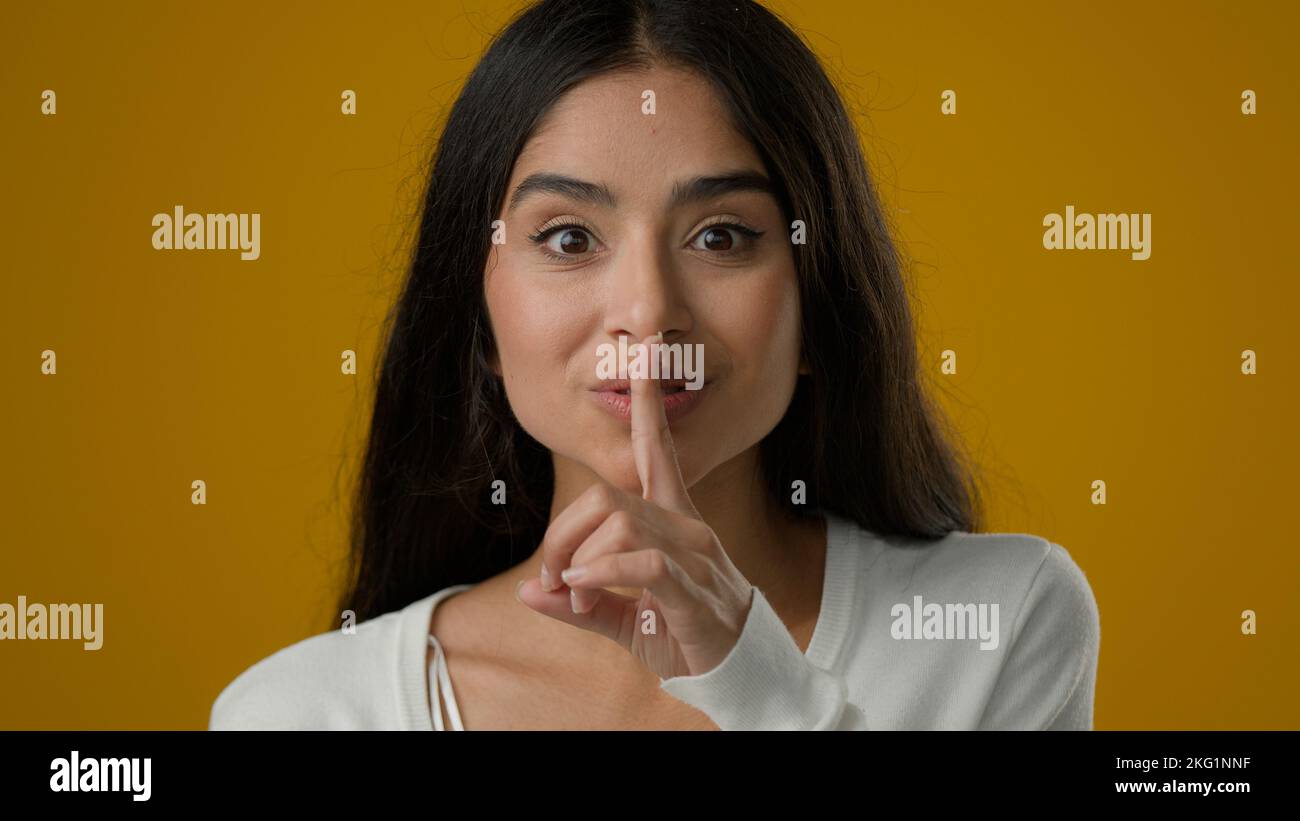 Female portrait in studio yellow background Indian 20s woman ethnic ... Female portrait in studio yellow background Indian 20s woman ethnic ...