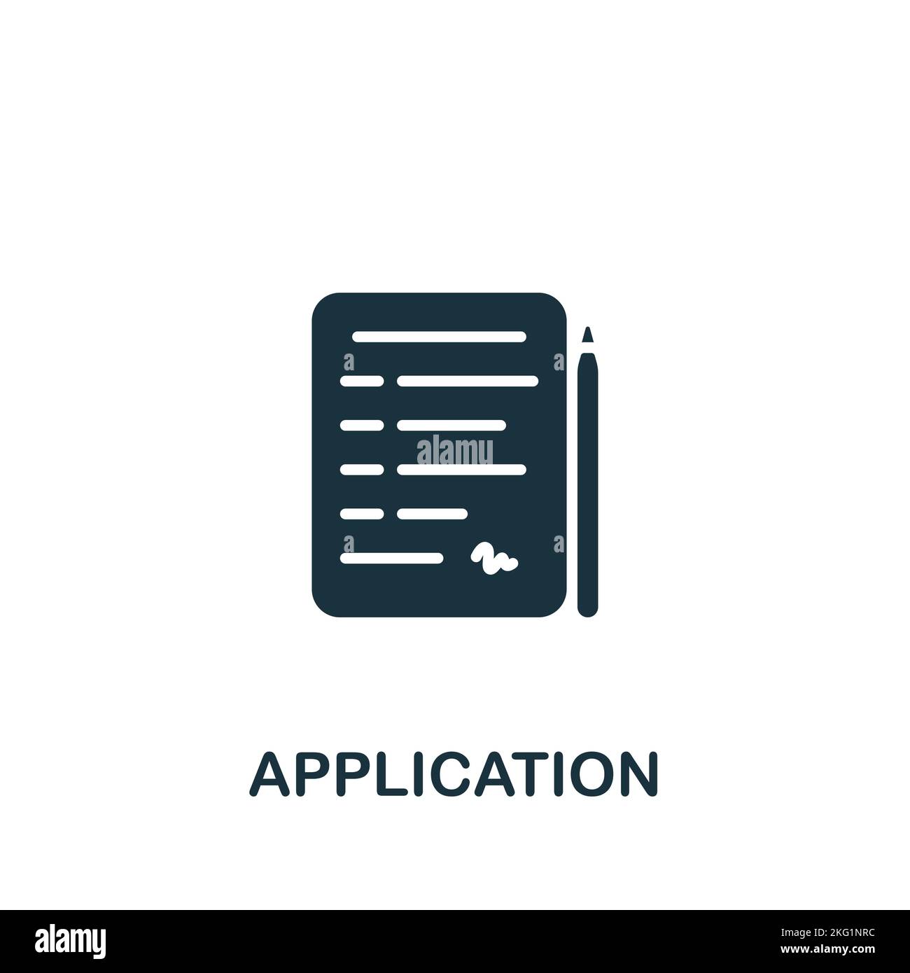 Application icon. Monochrome simple Recruitment icon for templates, web ...
