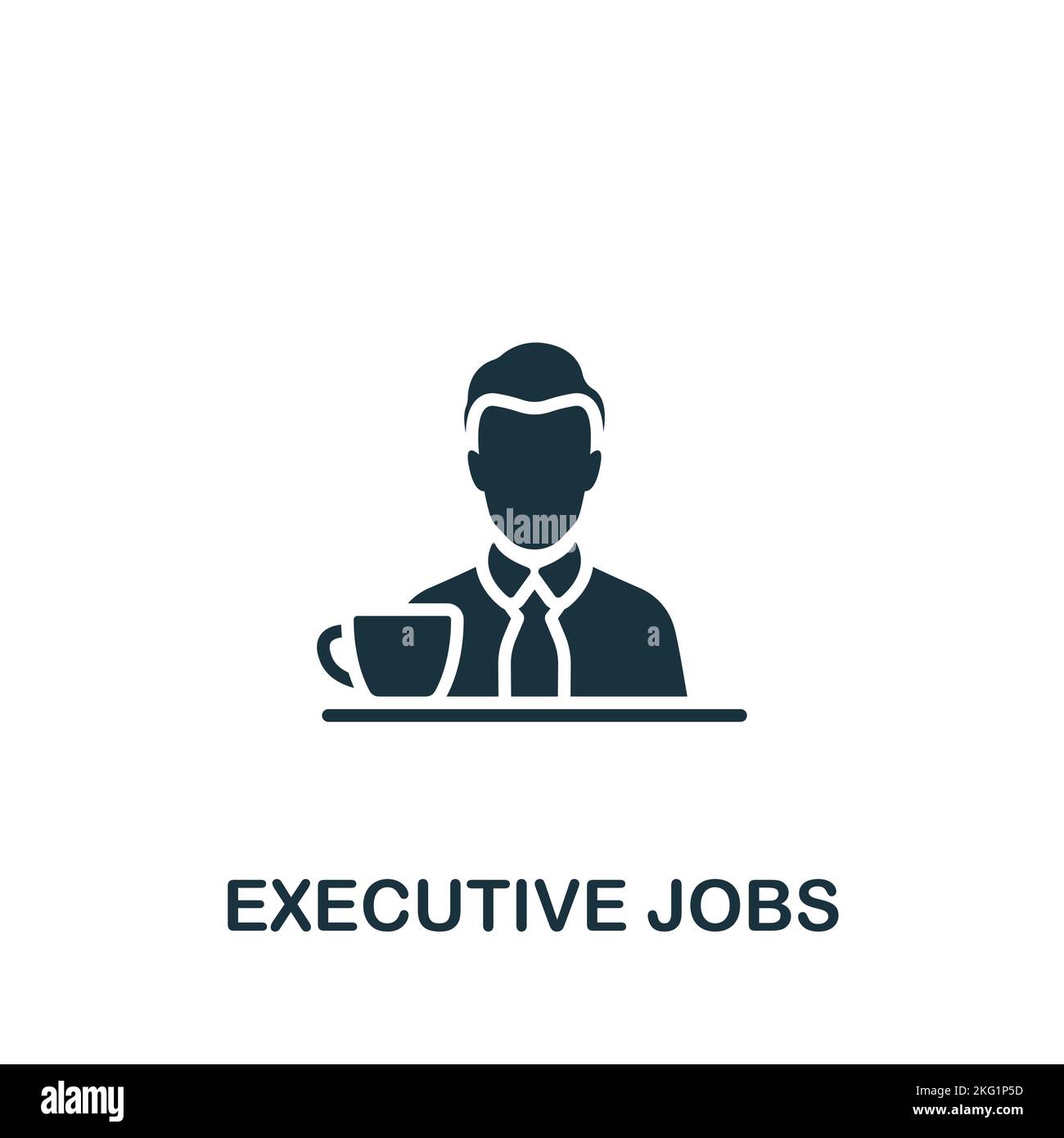 Executive Jobs icon. Monochrome simple Recruitment icon for templates ...