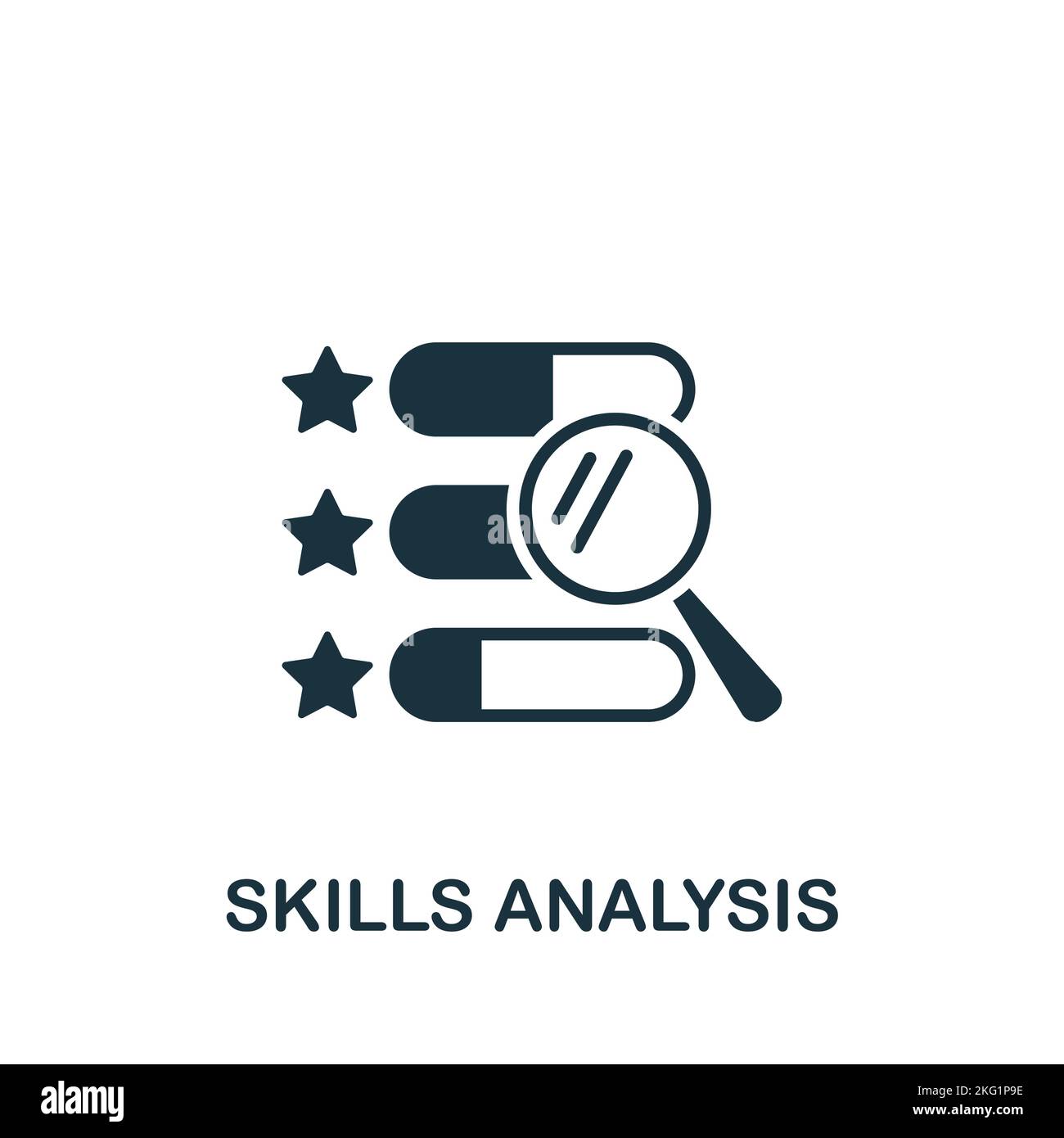 Skills Analysis icon. Simple line element recruitment symbol for ...
