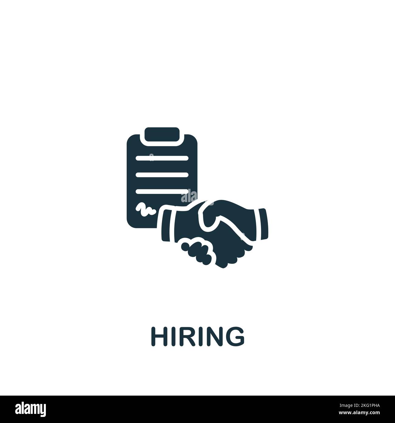 Hiring icon. Simple line element recruitment symbol for templates, web ...