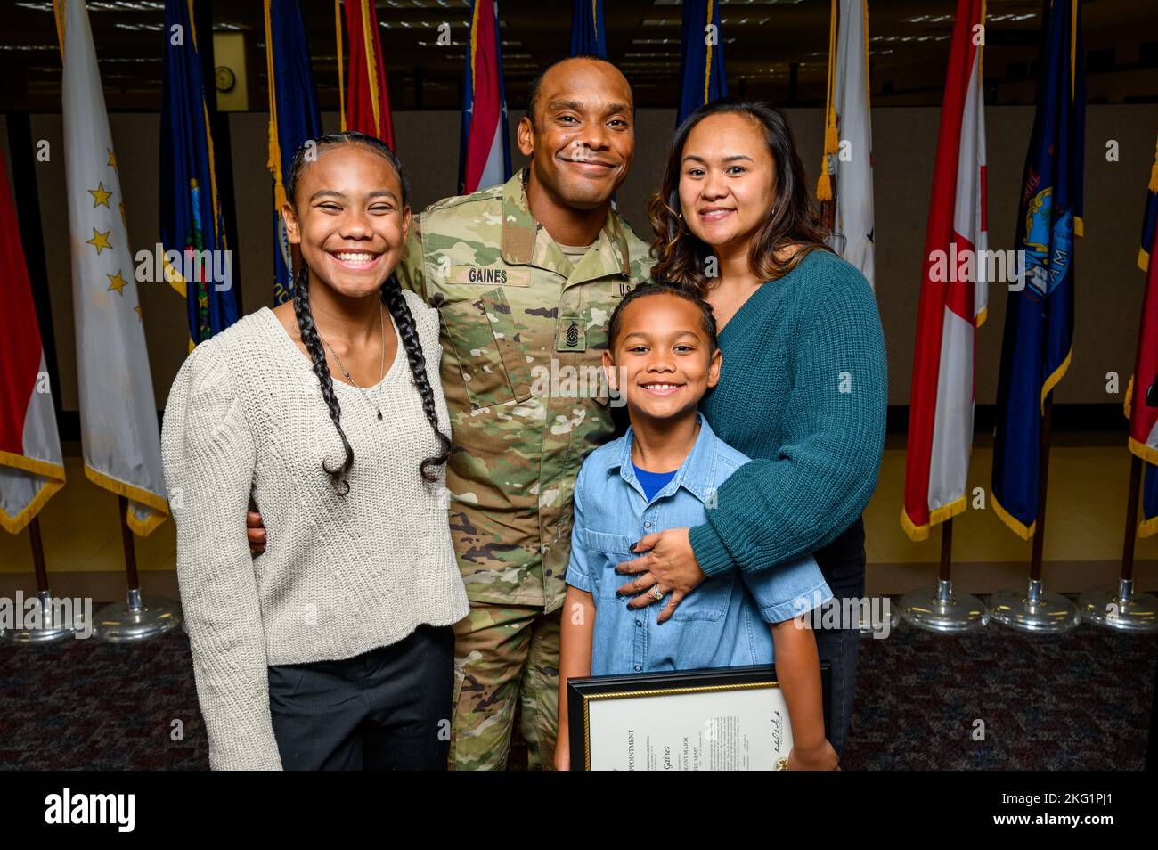 U.S. Army Command Sgt. Maj. Akeel M. Gaines, 250th Brigade Support ...