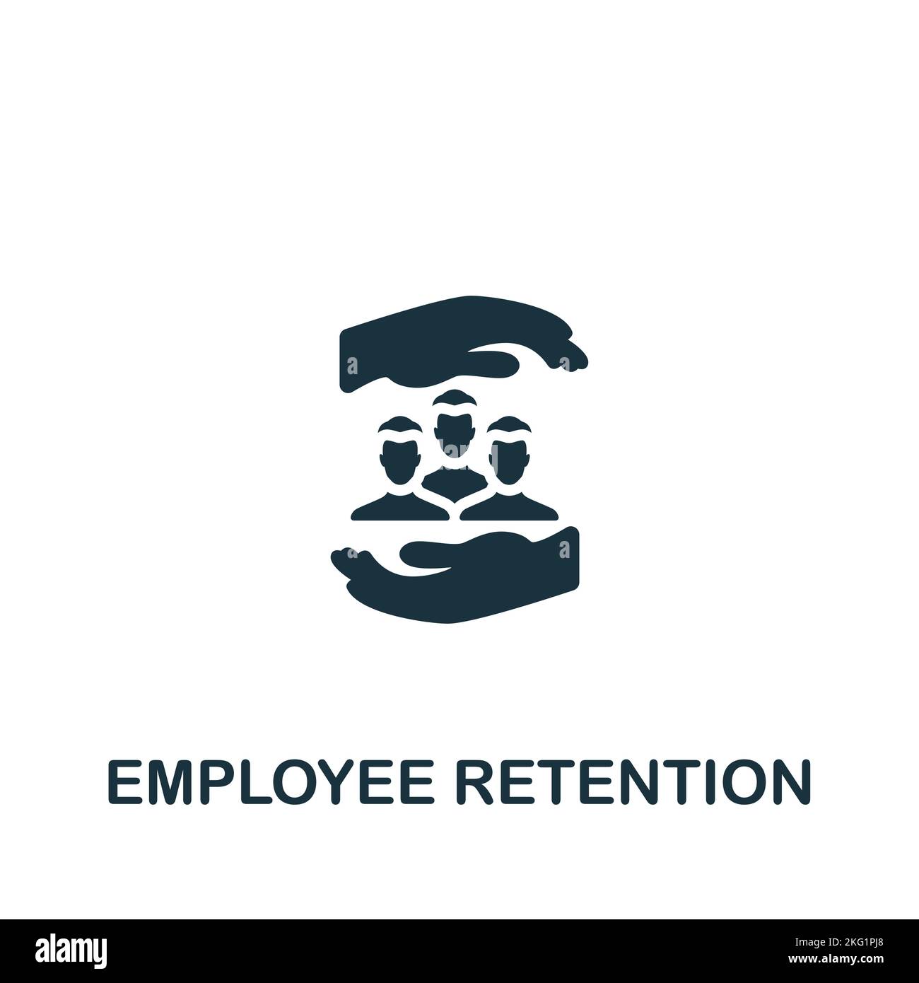 Employee Retention icon. Simple line element recruitment symbol for ...