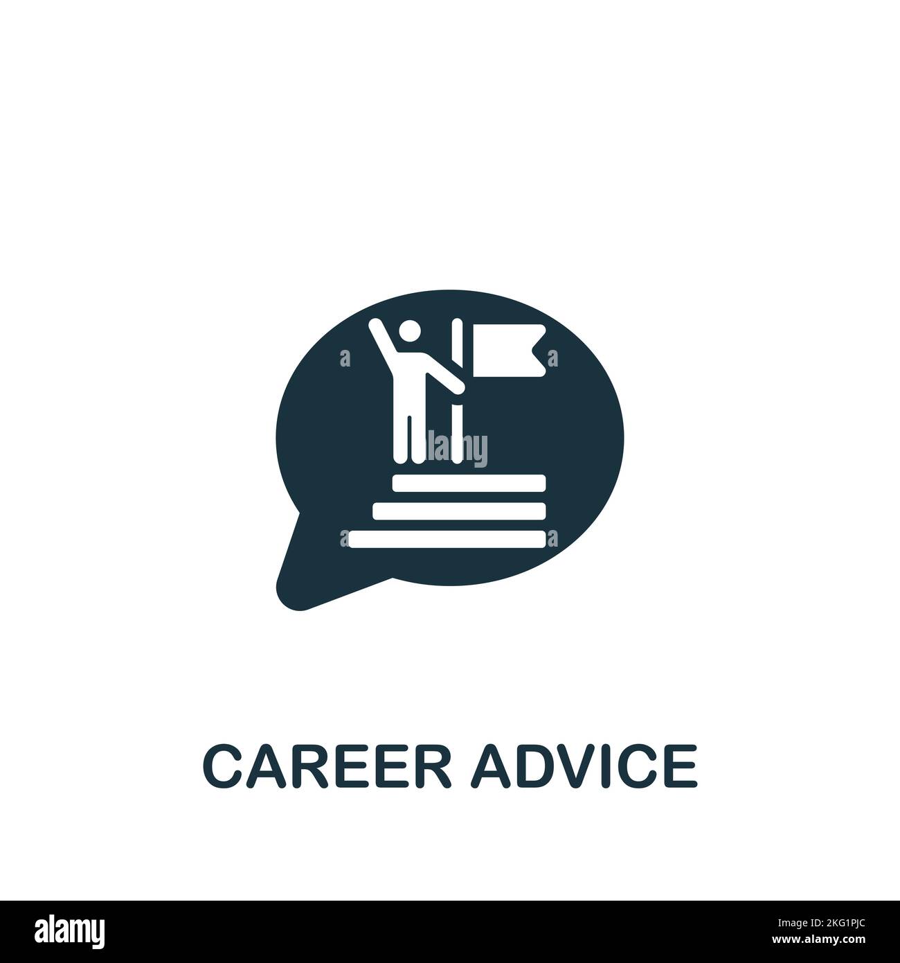 Career Advice icon. Simple line element recruitment symbol for ...