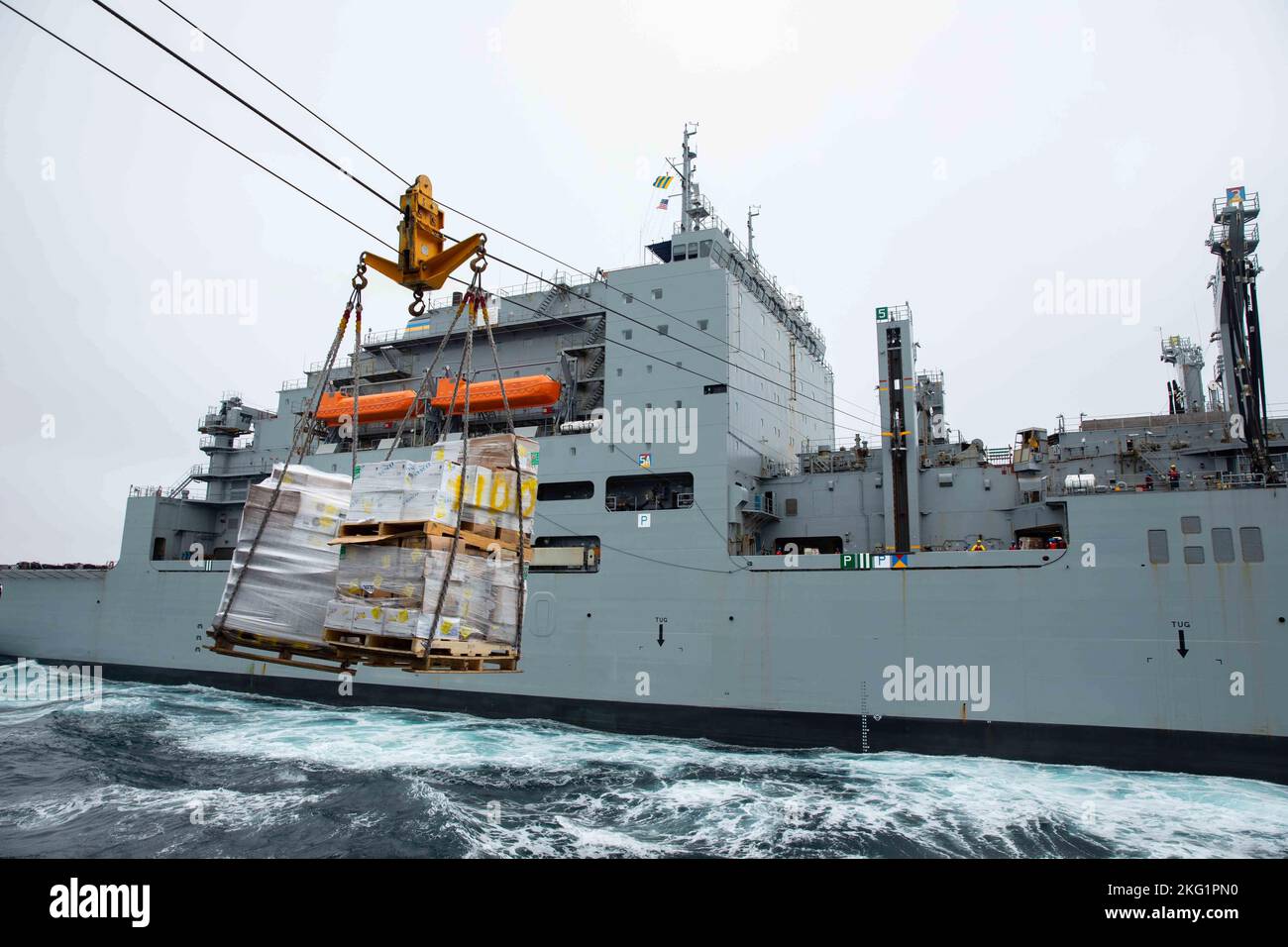 221024-N-LK647-1401 ATLANTIC OCEAN—A view of the Lewis and Clark-class ...