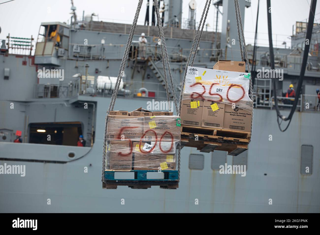 221024-N-LK647-1001 ATLANTIC OCEAN—A view of the Lewis and Clark-class ...