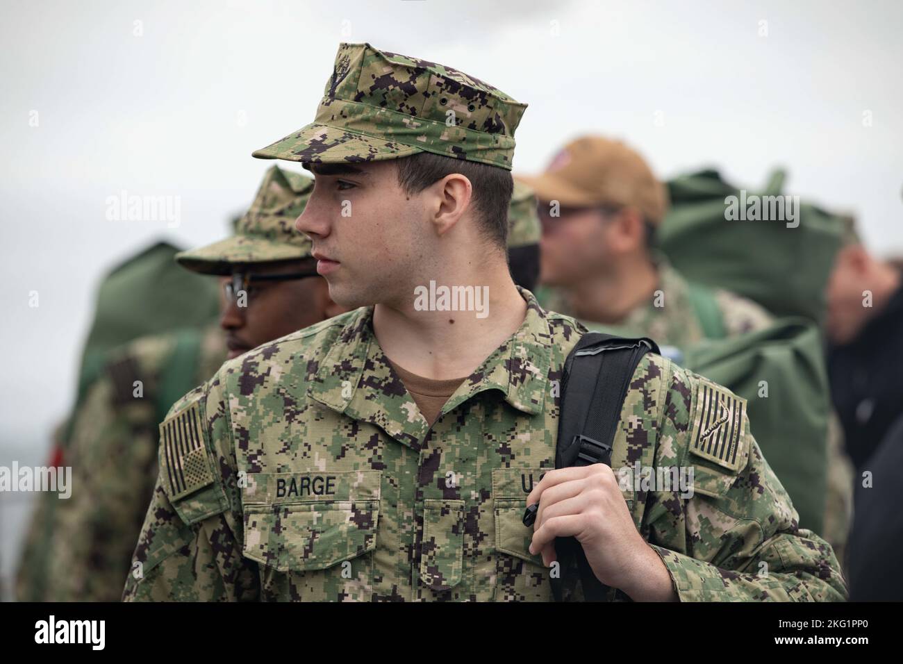 221024-N-LK647-1163 ATLANTIC OCEAN—Seaman Recruit Dylan Barge checks in ...