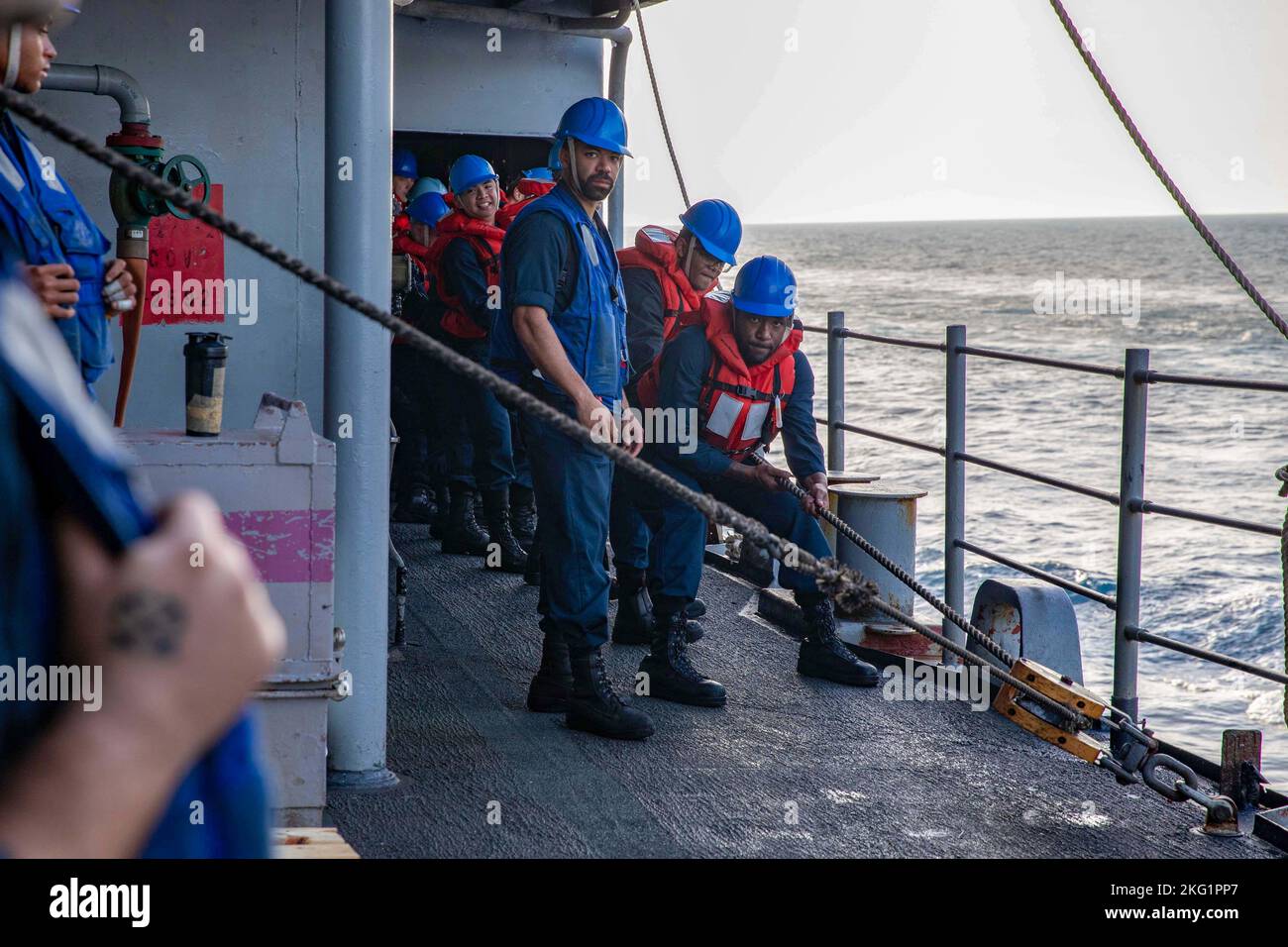 221024-N-TC847-1033 ADRIATIC SEA (Oct. 24, 2022) Sailors assigned to ...
