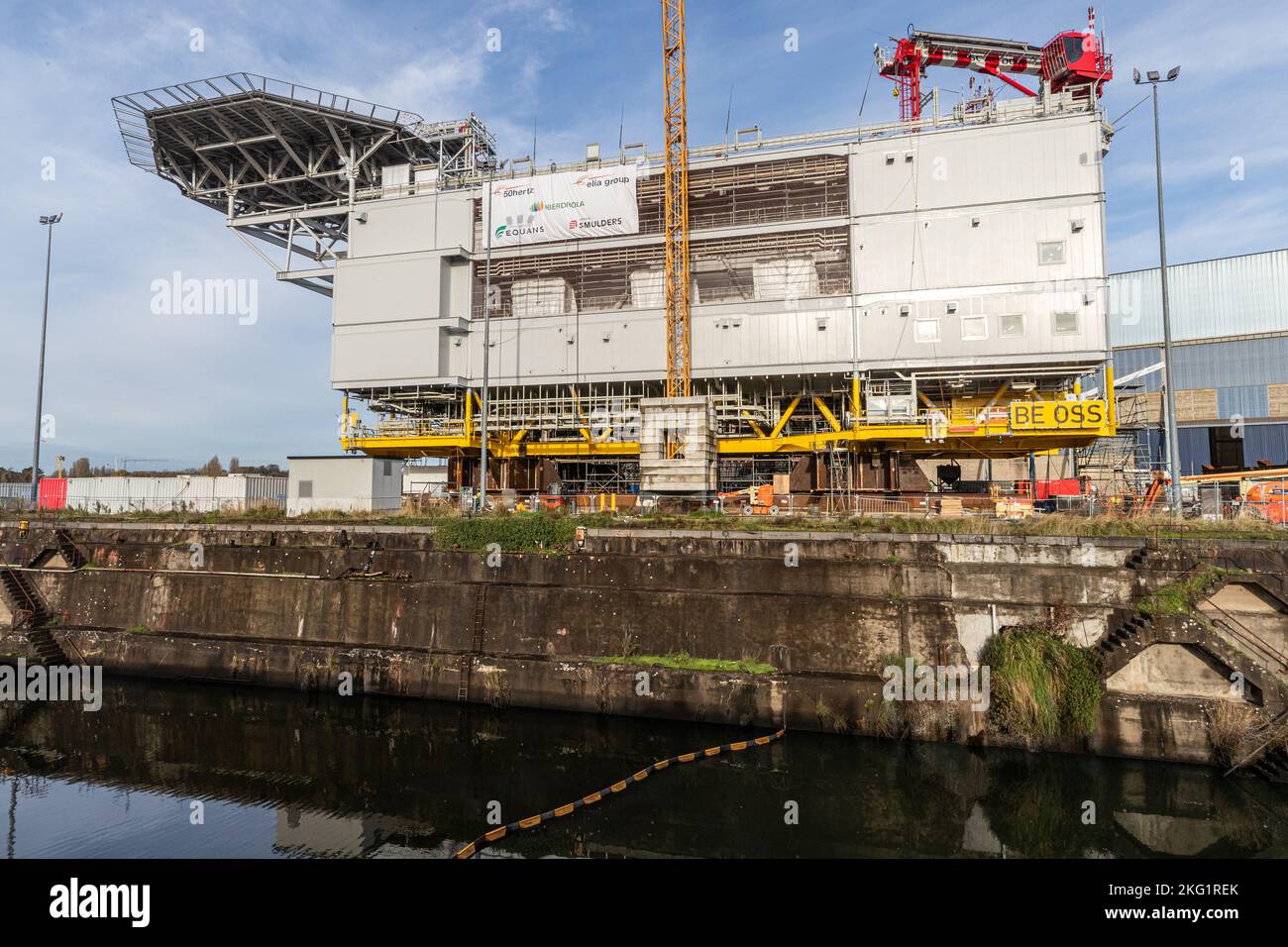 Illustration picture taken during a visit to the construction site of ...