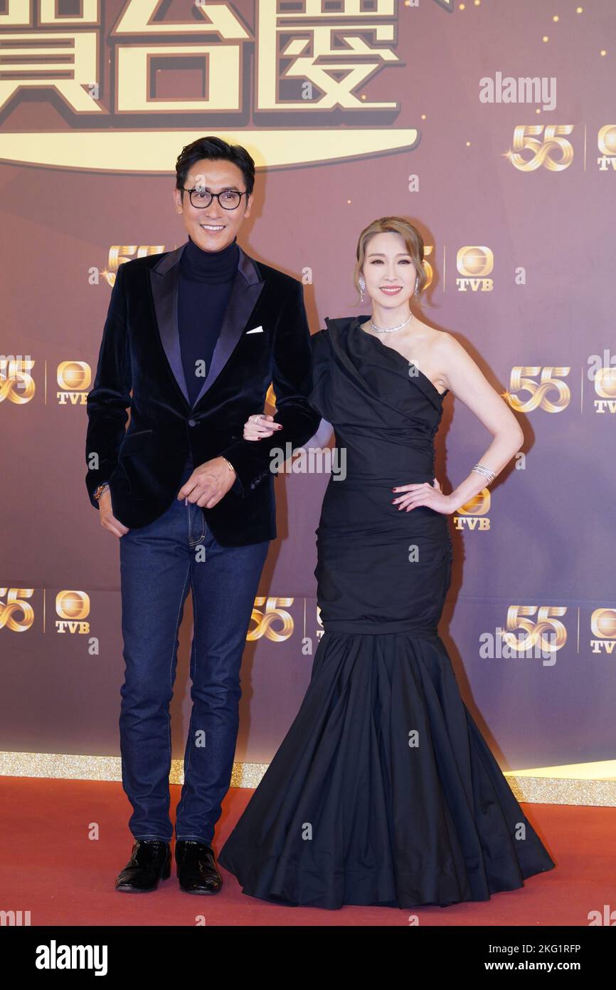 Hong Kong TVB actor Joe Ma and Hong Kong actress and television host Elaine Yiu attended the ...
