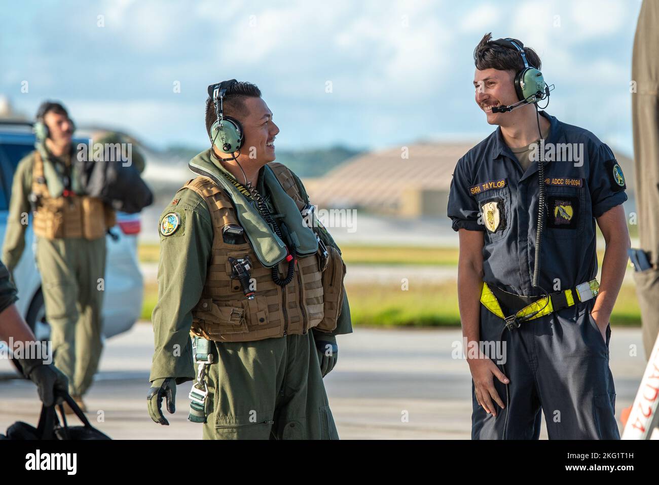 U.S. Air Force Maj. Eric Purkett, 37th Expeditionary Bomb Squadron ...