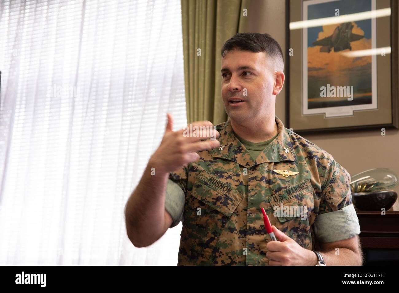 U.S. Marine Corps Col. Richard Rusnok, the Marine Corps Air Station ...