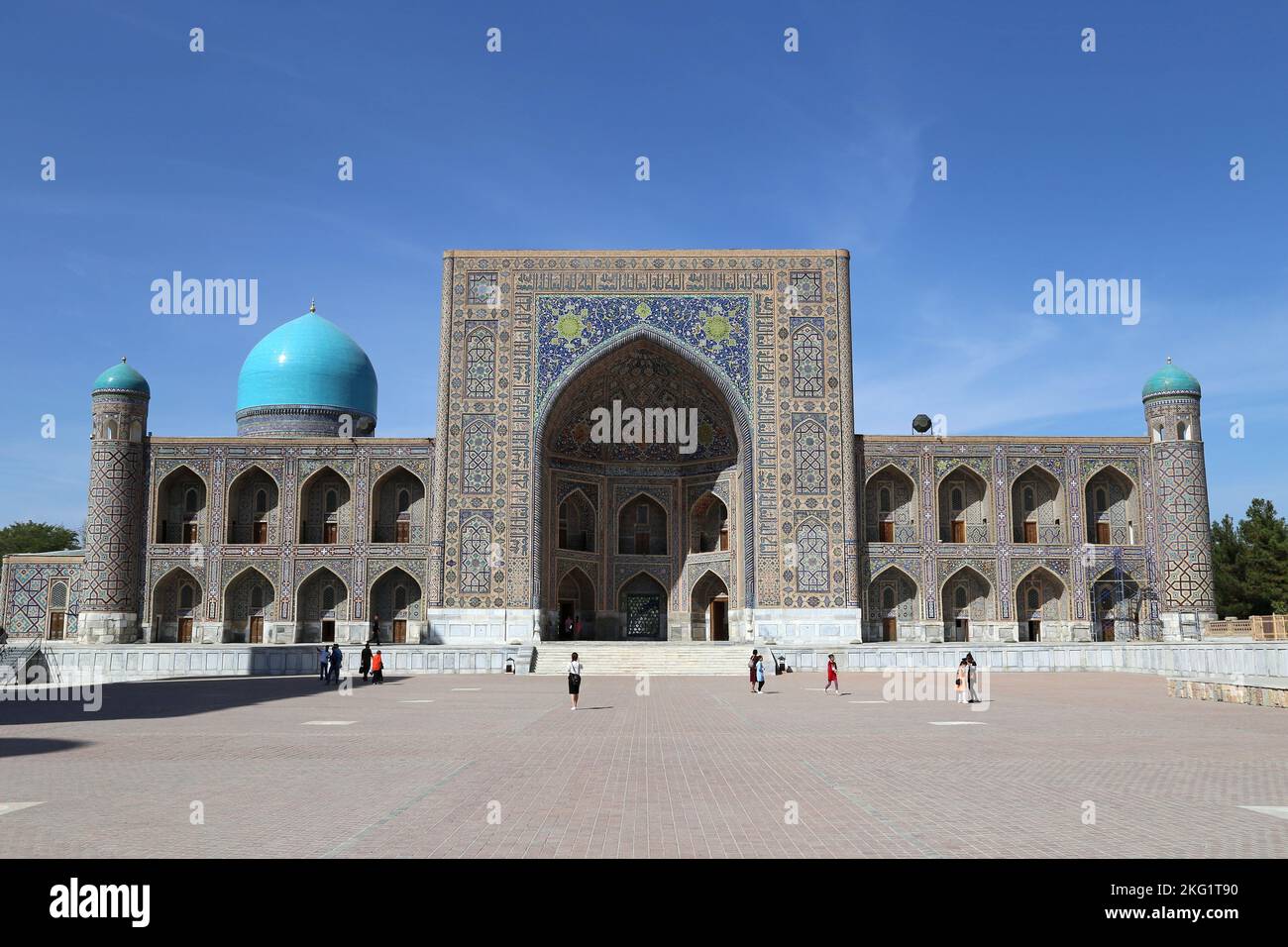 Tilla Kari (Gold Covered) Madrasa, Registan, Samarkand, Samarkand Province, Uzbekistan, Central ...