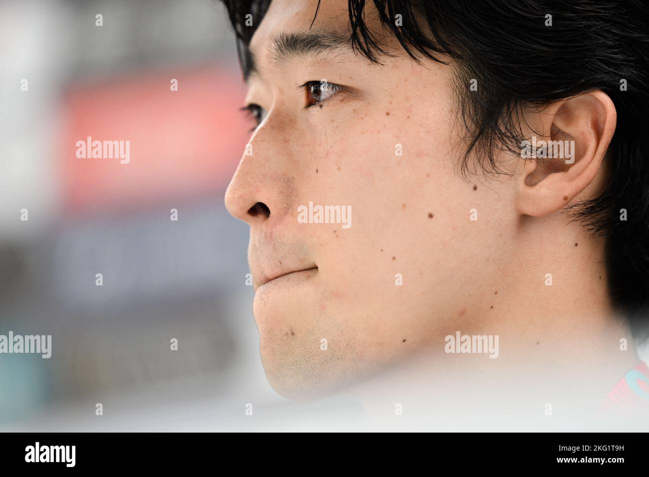 South Korean footballer Cho Gue-sung attended the press conference held ...