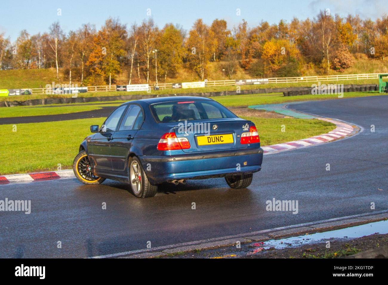 High speed cornering on wet roads on Three Sisters Drift Day in Wigan ...