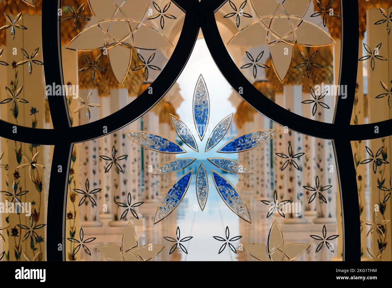 Stained Glass. Window frames. Sheikh Zayed Grand Mosque. Abu Dhabi ...