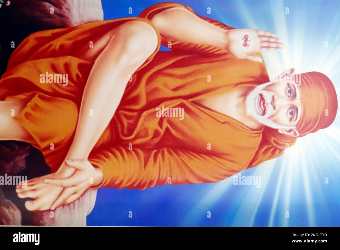 Shiva hindu temple. Illustration of Indian Spiritual master Shirdi Sai ...