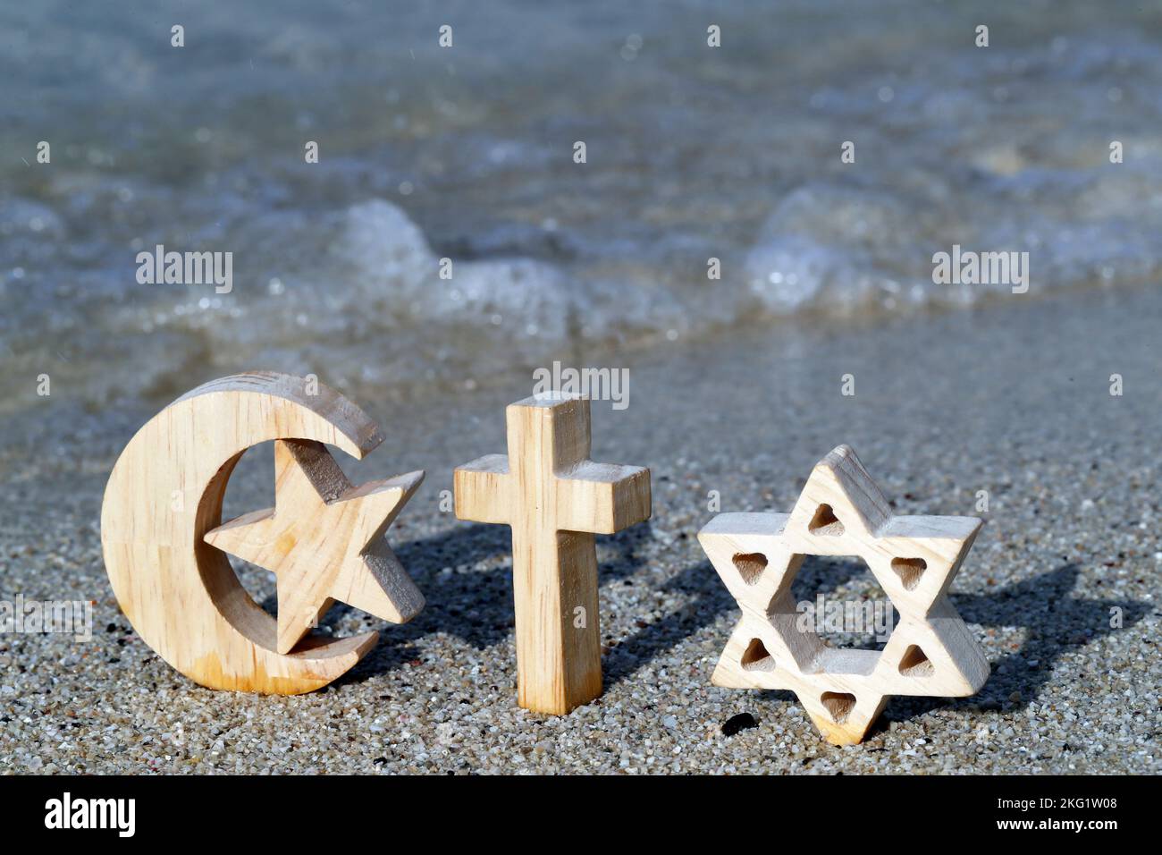 Christianity, Islam, Judaism 3 monotheistic religions. Jewish Star ...