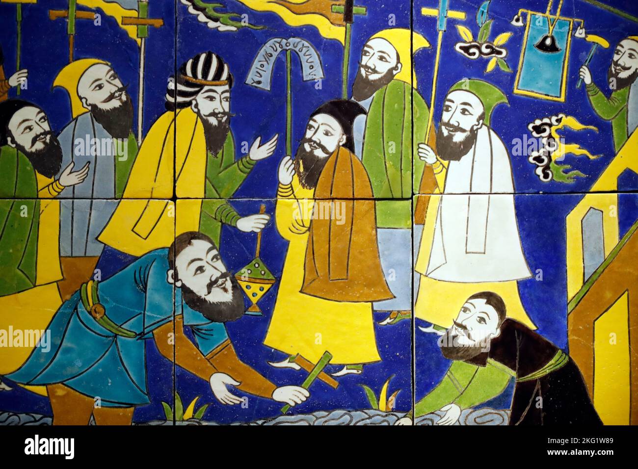 Louvre Abu Dhabi art and civilisation museum. Procession of the ...