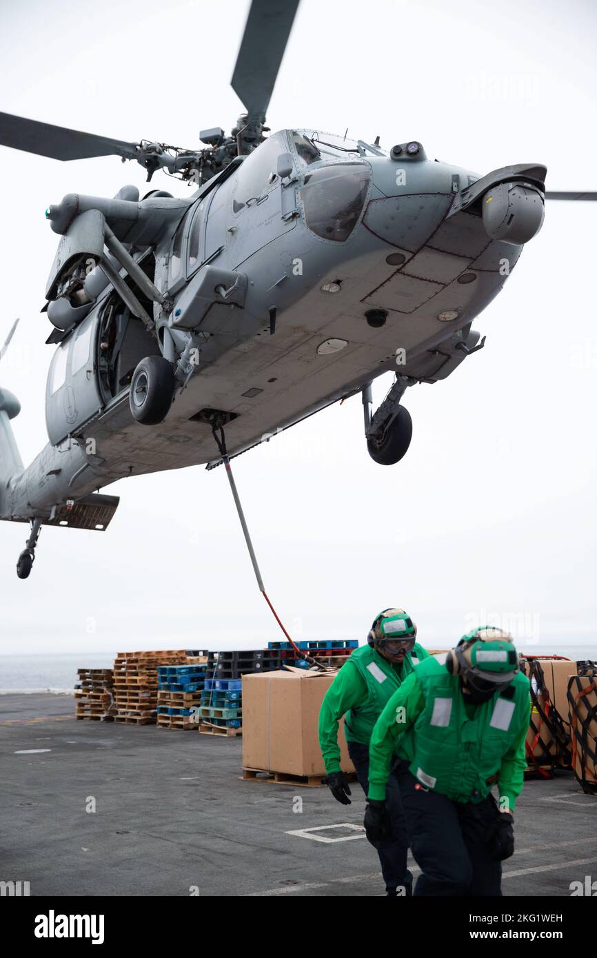 An MH-60S Knighthawk, attached to the "Tridents" of Helicopter Sea ...