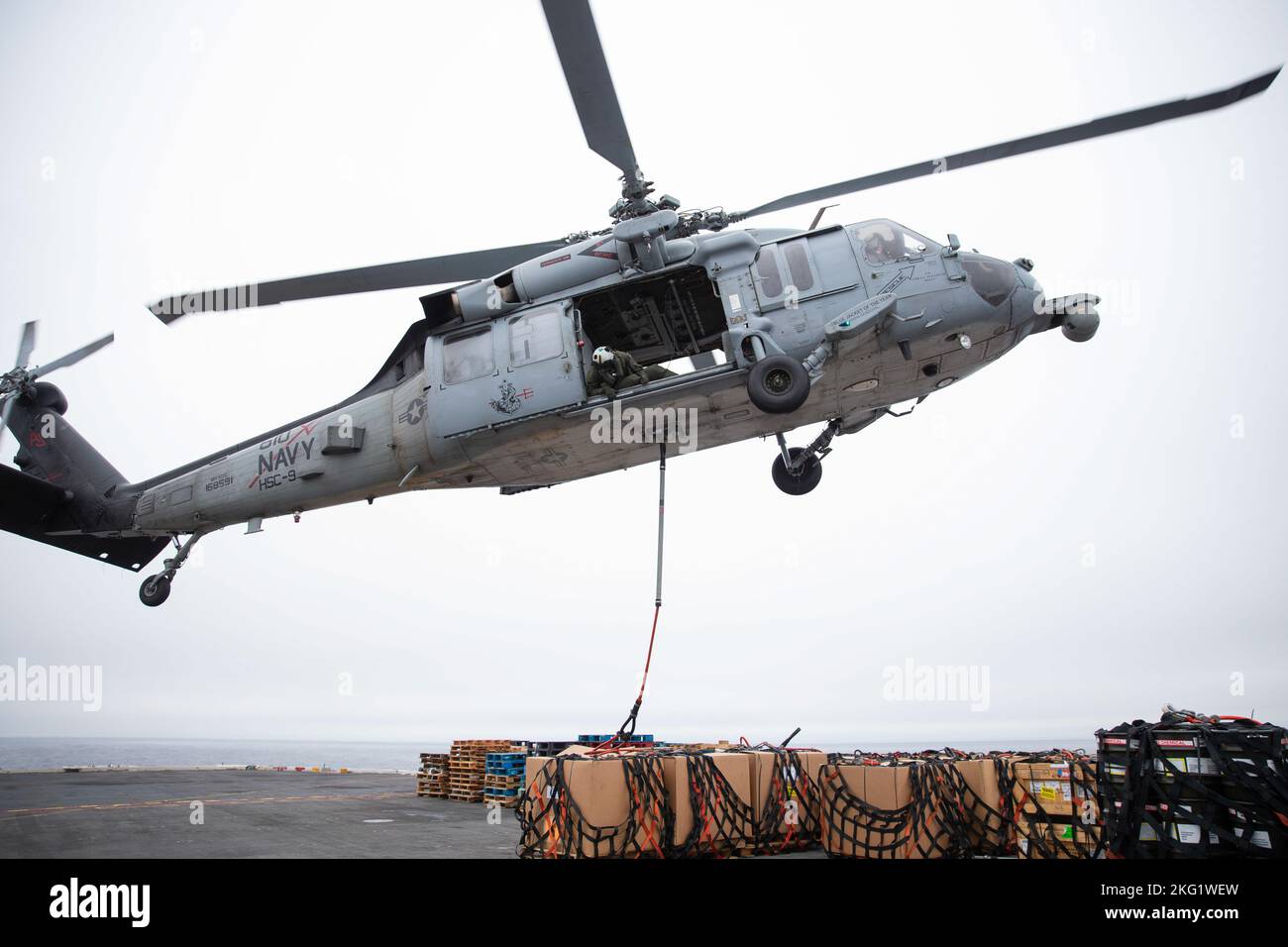 An MH-60S Knighthawk, attached to the "Tridents" of Helicopter Sea ...