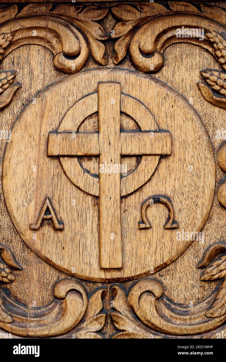 Wood Sign Alpha Omega